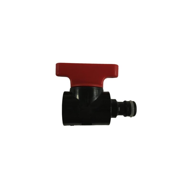 Garden hose connection coupling and stopcock, 4,99